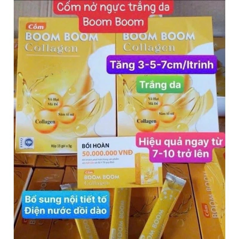 Boom Boom Collagen Cereal - Beautify skin, increase hormones, box of 15 ...