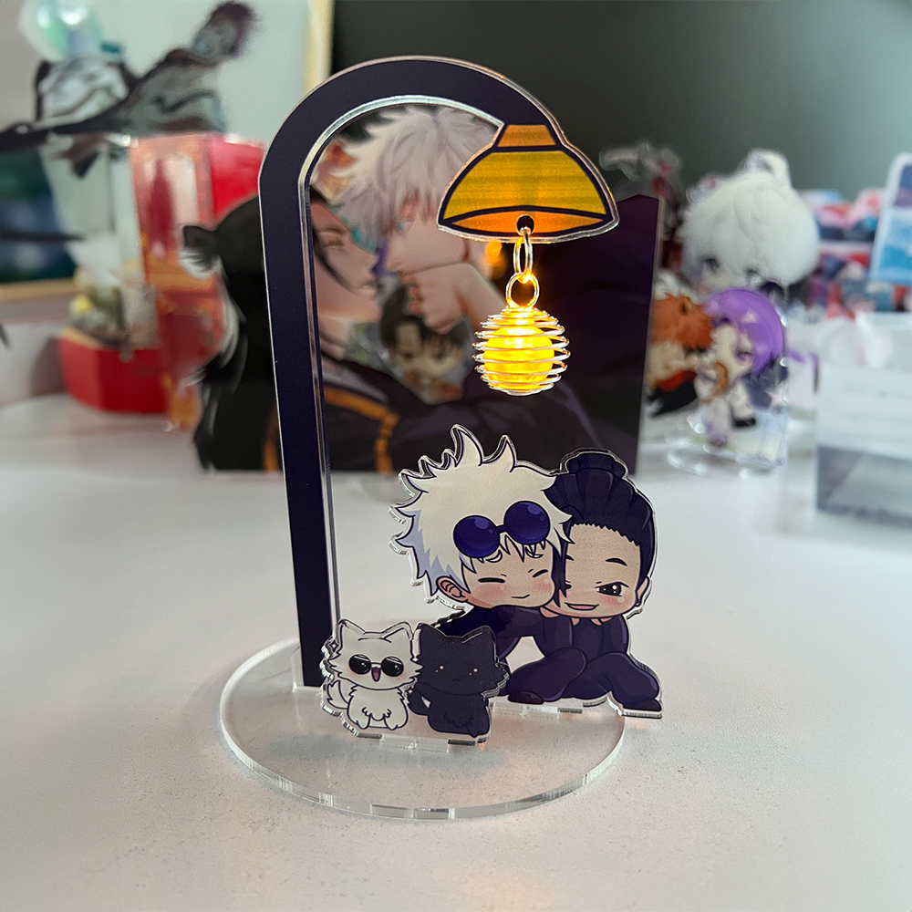 Model Standee Gojo Satoru Geto Suguru Glowing Street Lamp Anime ...