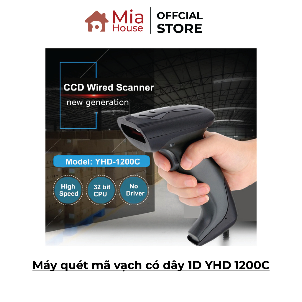 Yhd 1200C 1D wired Barcode scanner with CCD beam scans Barcode codes ...