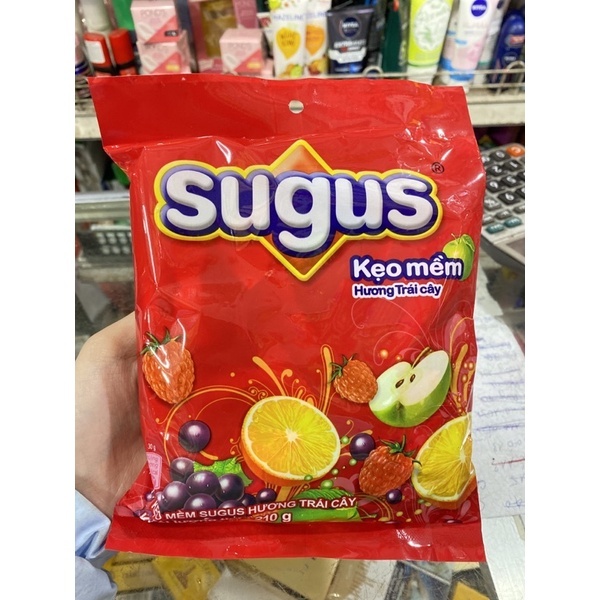 Bag of super delicious mixed fruit flavored Sugus soft candy 210g ...
