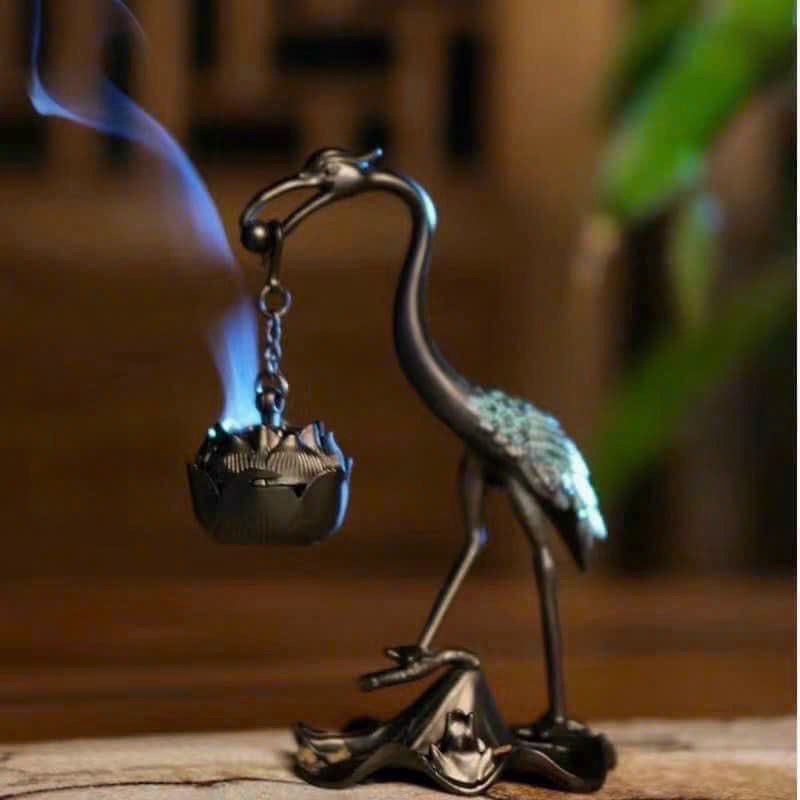 Crane Burning Agarwood - Agarwood Censer Soaked in Lotus Flowers ...