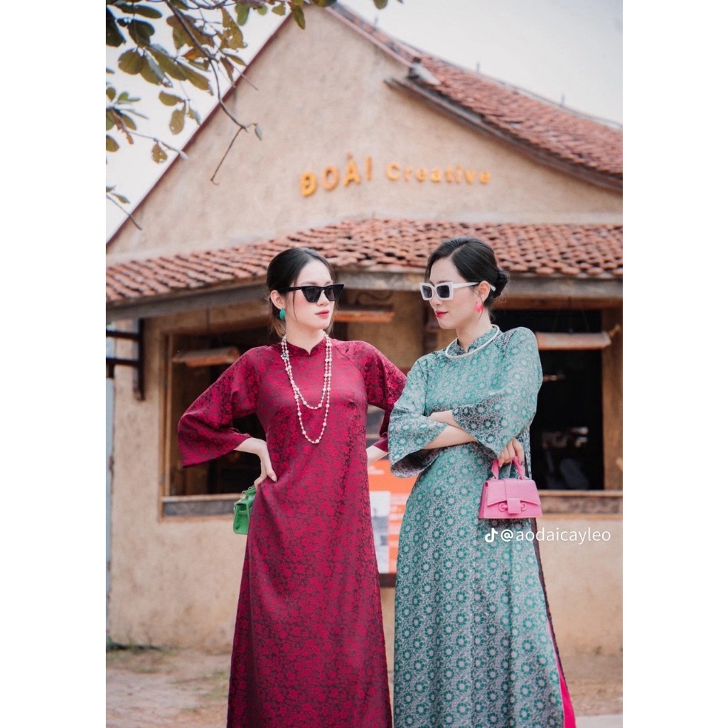 Women's Modern Ao Dai, Modified Ao Dai, Modified Brocade Ao Dai, Code ...