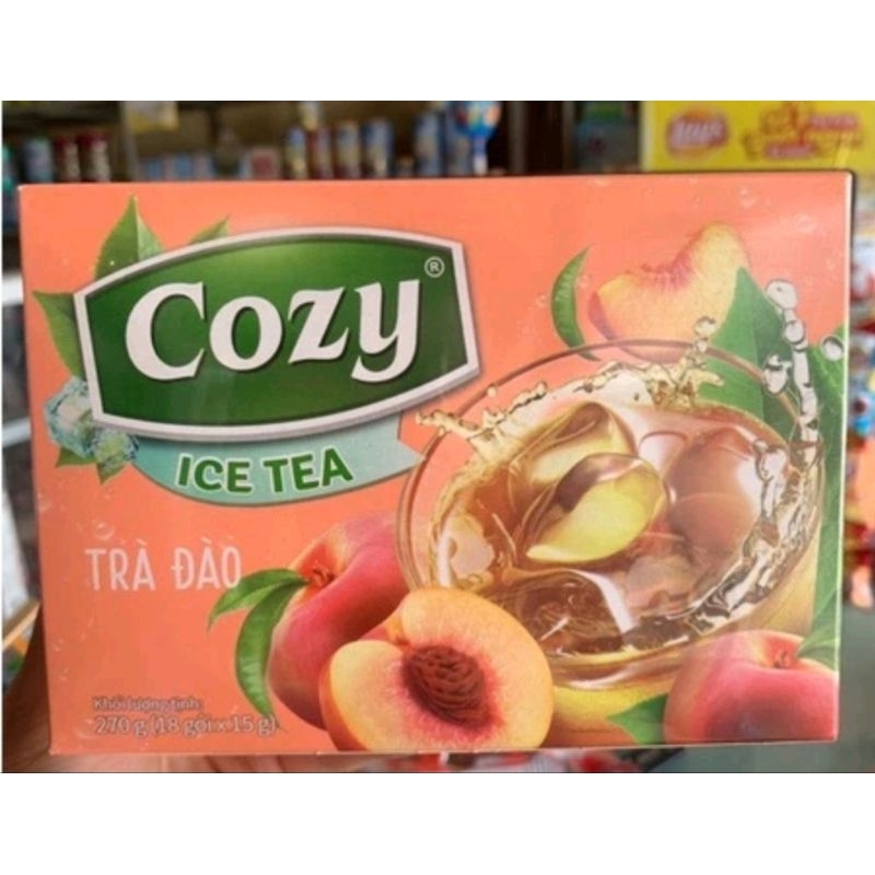 CoZy ice Tea instant peach Tea box 750g (18 packs x 15g) | Shopee Singapore