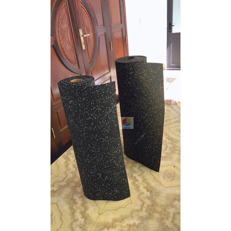5 meters of 2mm thick EPDM rubber mat for Gym and Yoga (1m x 5m ...