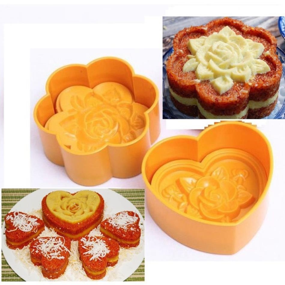 Sticky rice molds shaped like roses, hearts, Vietnamese-Japanese ...