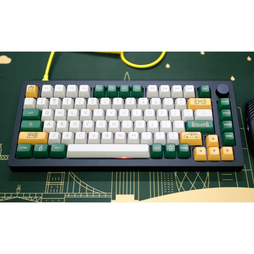 Akko world tour London keycap set, Matcha Red Bean, Black Bronze, Black ...