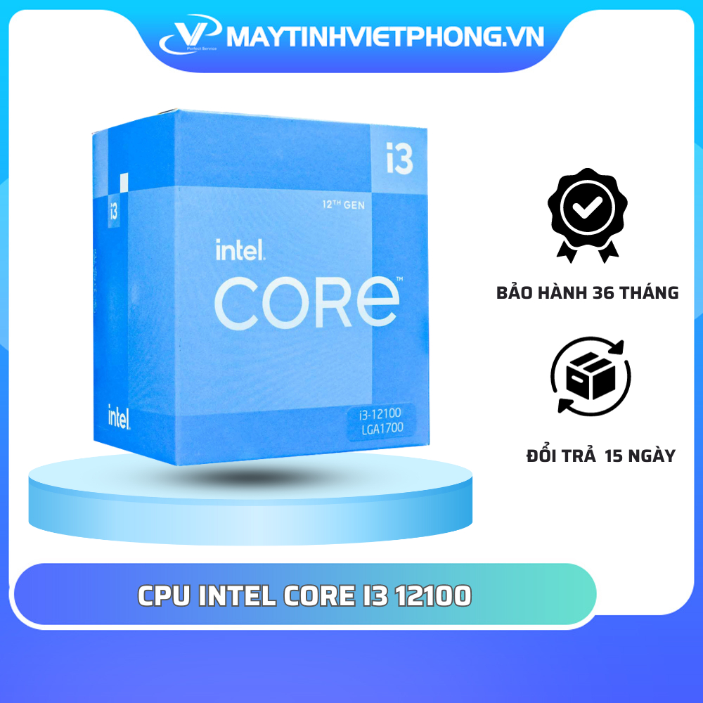 Cpu INTEL CORE I3-12100 (3.3GHZ TURBO UP TO 4.3GHZ, 4 Cores 8 Threads, 12MB CACHE, 58W) [FULL ...