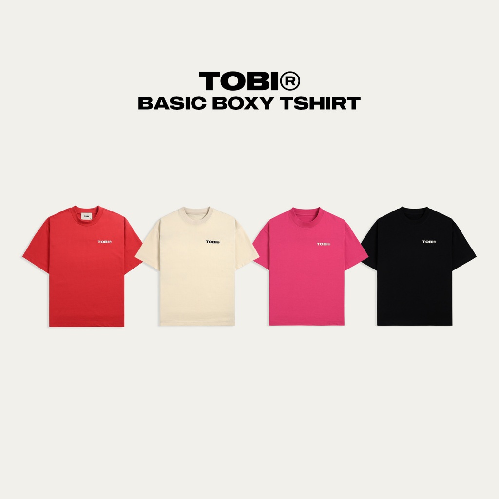 Basic TOBI Short-Sleeved Plain T-Shirt | Shopee Singapore