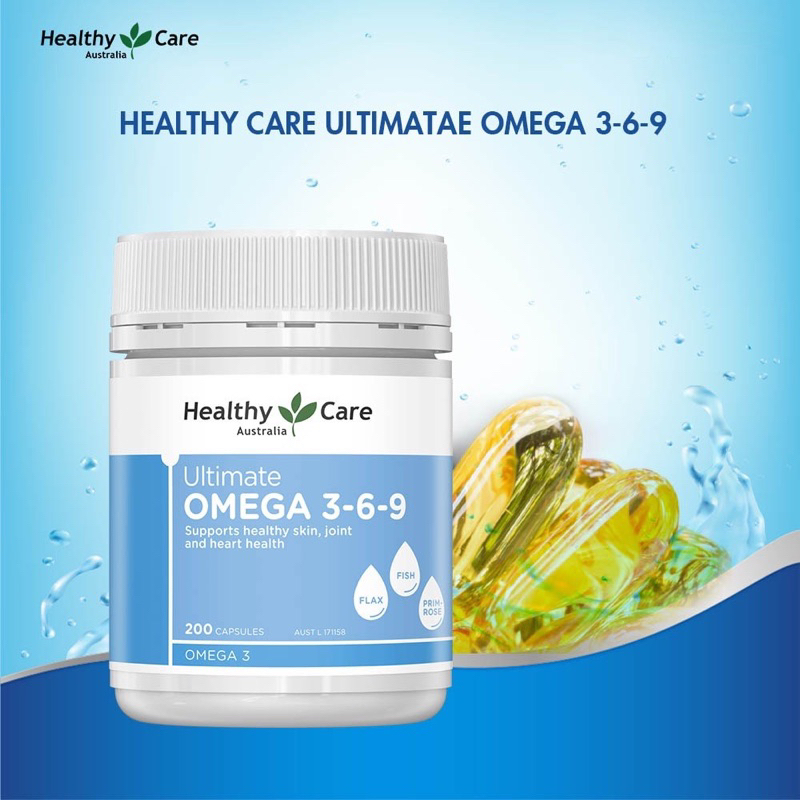 Healthy Care Ultimate Omega 3 6 9 eye strain relief pills to support ...