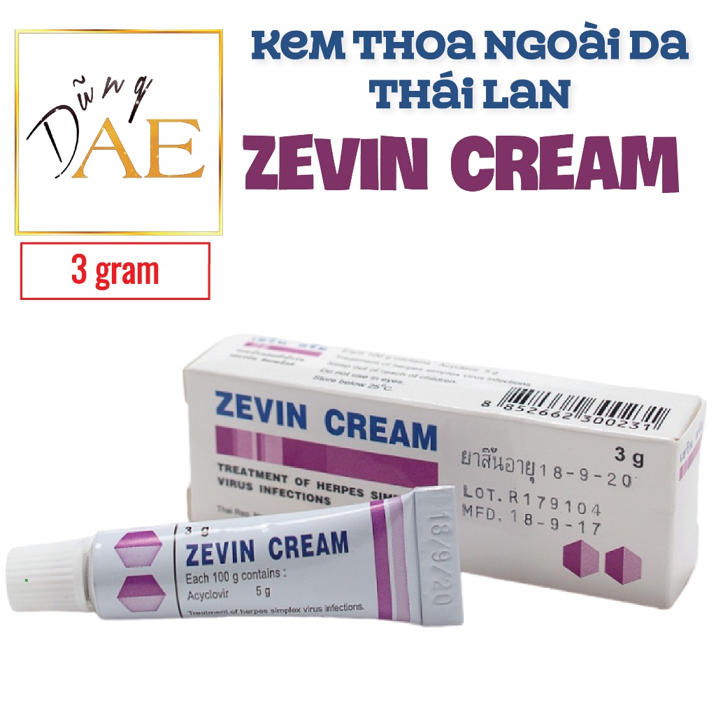Thailand Zevin Cream - 3G Tube | Shopee Singapore
