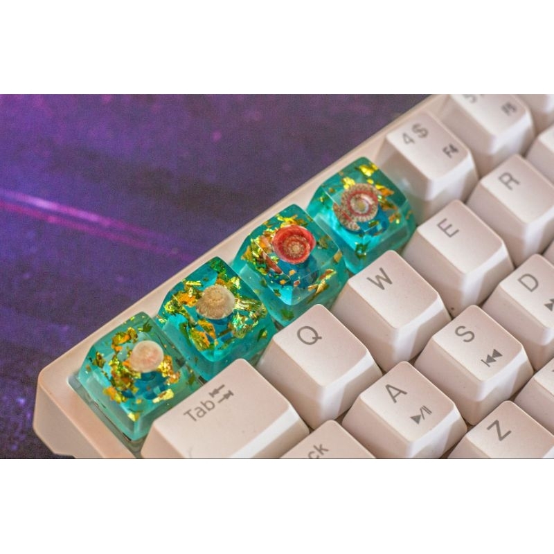(GKEY) Snail shell resin Keycap through led to decorate mechanical ...