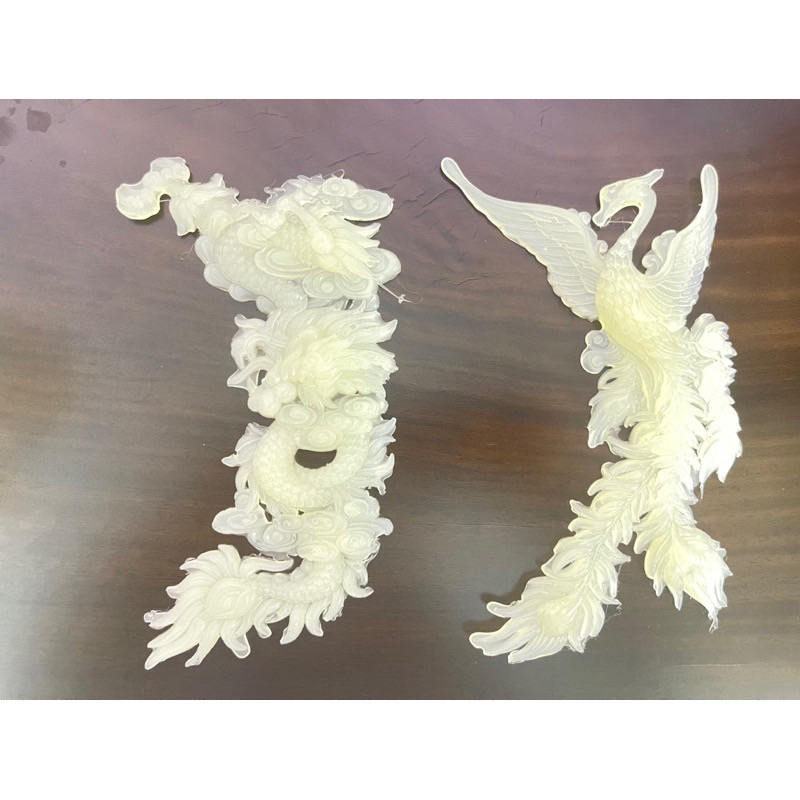 Soft 3D Dragon and Phoenix Embryo Decorative Coconut Grapefruit Melon ...