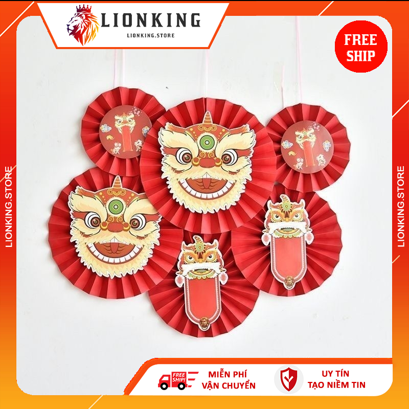 Set of 6 decorative unicorn head fans CNY 2024, festivals, Super ...
