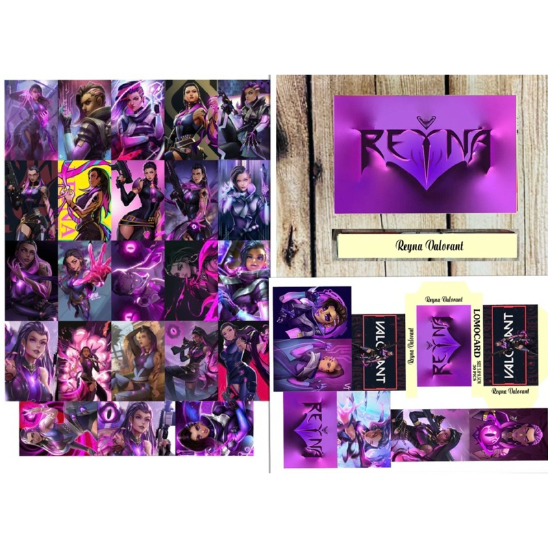 Lomo card Reyna 30 different photos with box/photo set Reyna valorant ...