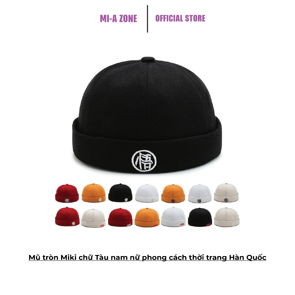 Miki hat with Chinese letters, Miki round hat for men and women, Korean ...