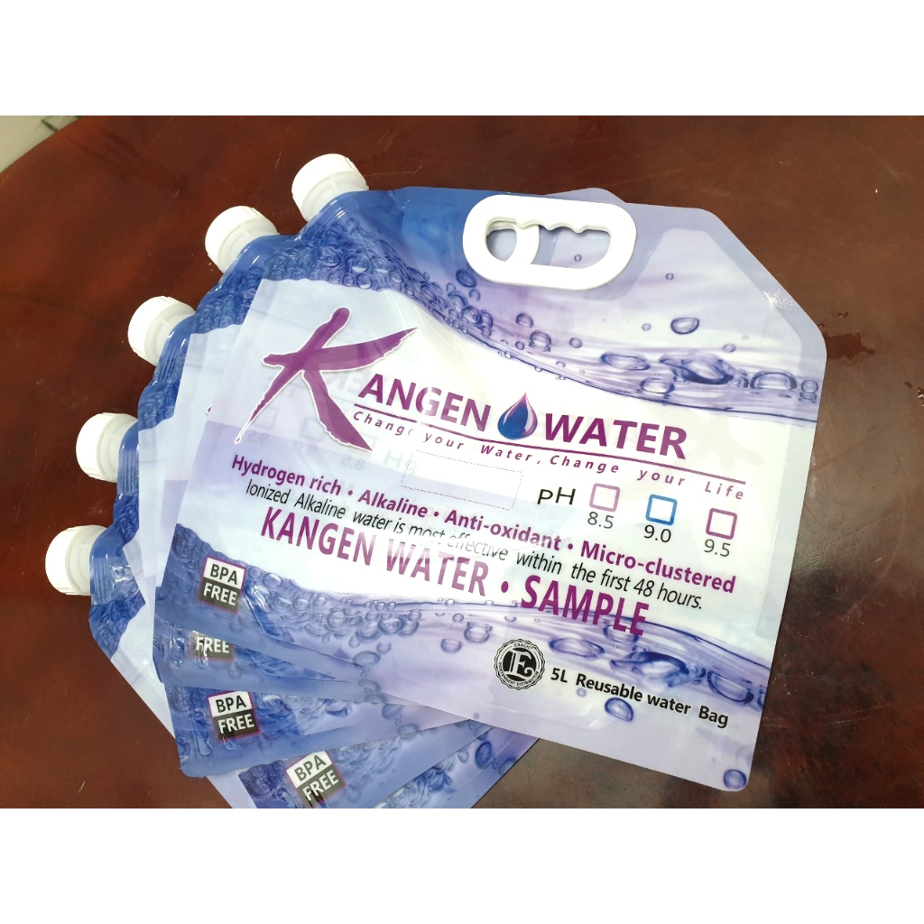 Kangen-enagic electrolyte water bag, 5 liter capacity, anti-ultraviolet rays, keeps Hydrogen ...