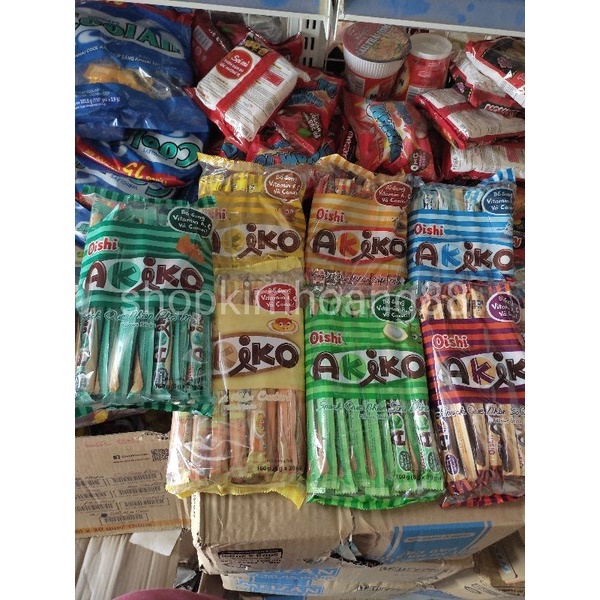 Akiko Oishi Snack Stick Pack 140g with 6 flavors (Akiko Cake) | Shopee ...