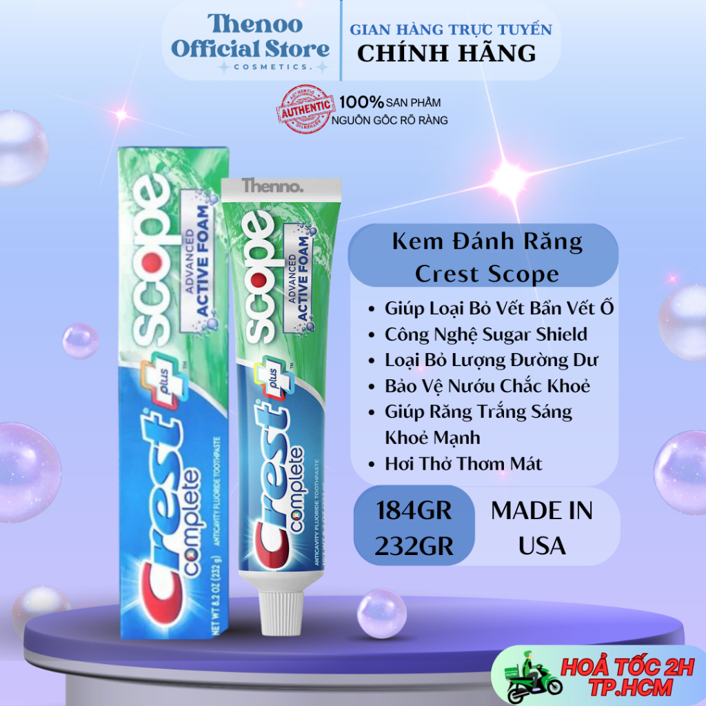 Crest Scope Complete Extra Whitening Toothpaste 232gr Of America ...