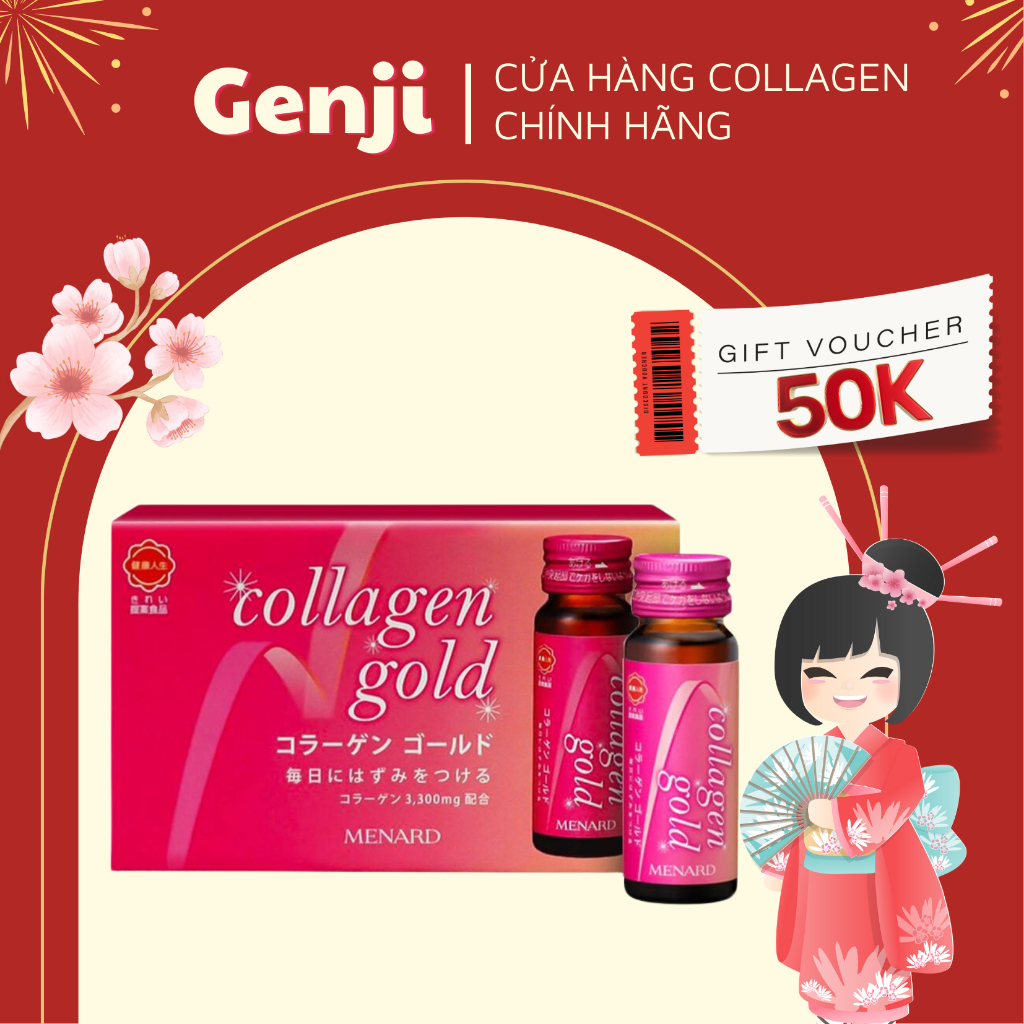 Japanese Endogenous Collagen Gold Menard Collagen Drink (10 boxes x ...