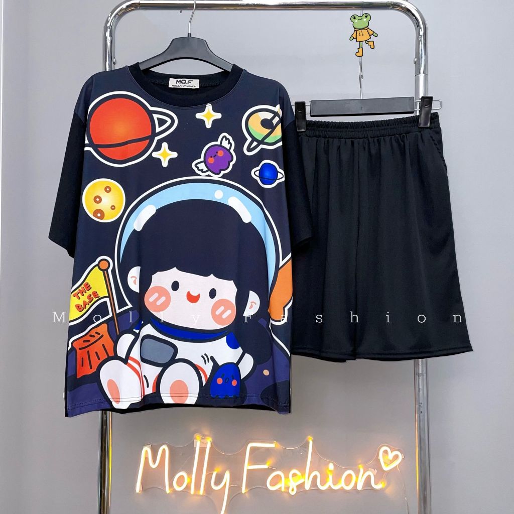 Space RORO women's home wear, big size cartoon men's beachwear Freesize Molly Fashion | Shopee ...