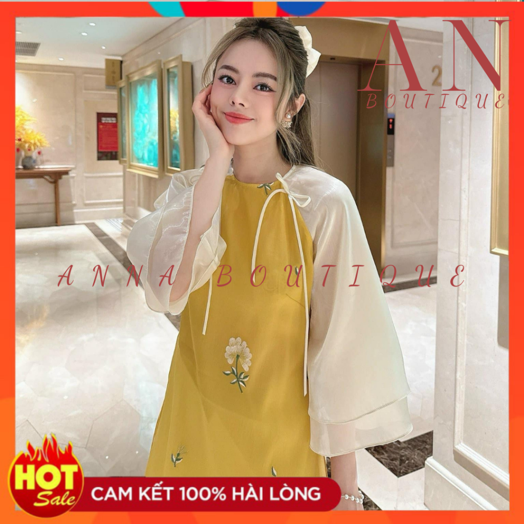Anh Lan innovative ao dai, beautiful CNY ao dai model with 4 panels ...