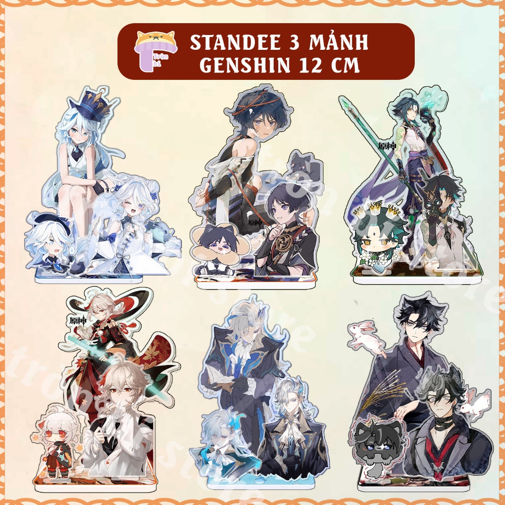 Genshin Impact 3-Piece Standee 12 cm Kazuha, Yae, Raiden, Venti, Scara ...