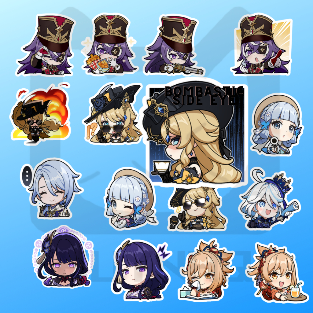 Genshin Impart Set Sticker -Chevreuse-Furina-Kamisato Ayaka-Kamisato ...