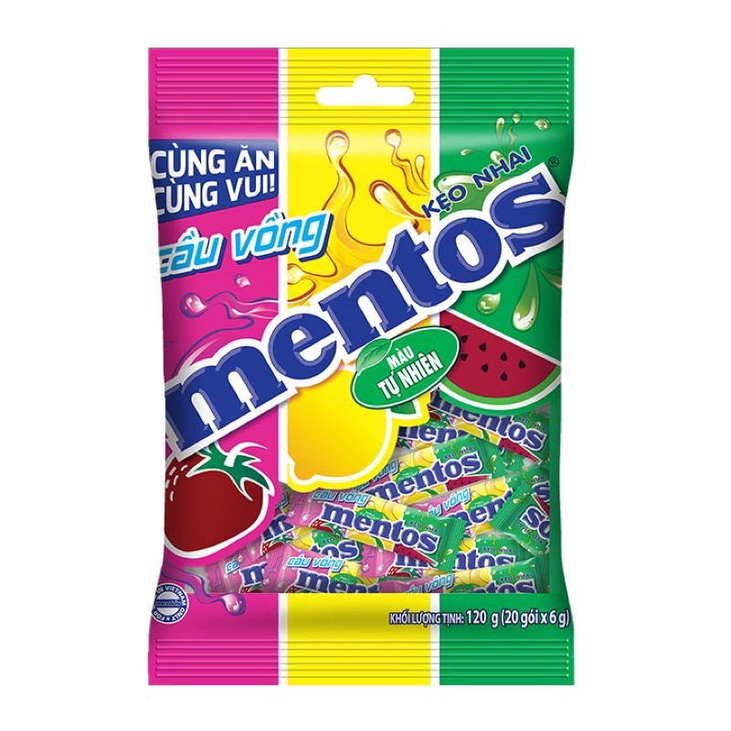 Mentos Chewing Candy Rainbow 3 Fruit Flavor Tablets 120g | Shopee Singapore