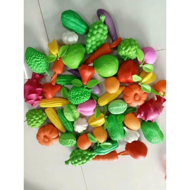 1kg set of plastic fruits and vegetables - plastic fruit toys ...