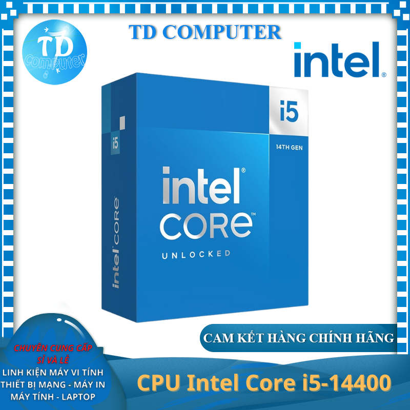 Intel Core i5 14400 4.7GHz CPU (Socket 1700, 10 Cores 16 Threads 20MB 65W) - Genuine product ...