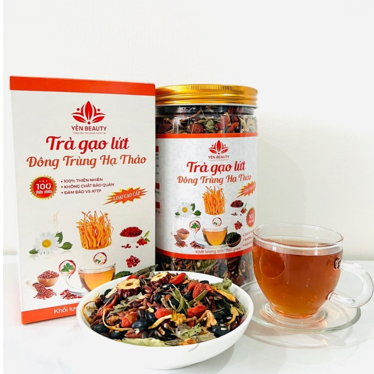 Cordyceps Brown Rice Tea Box Of 700g mix 10 Herbs, Support Weight Loss ...