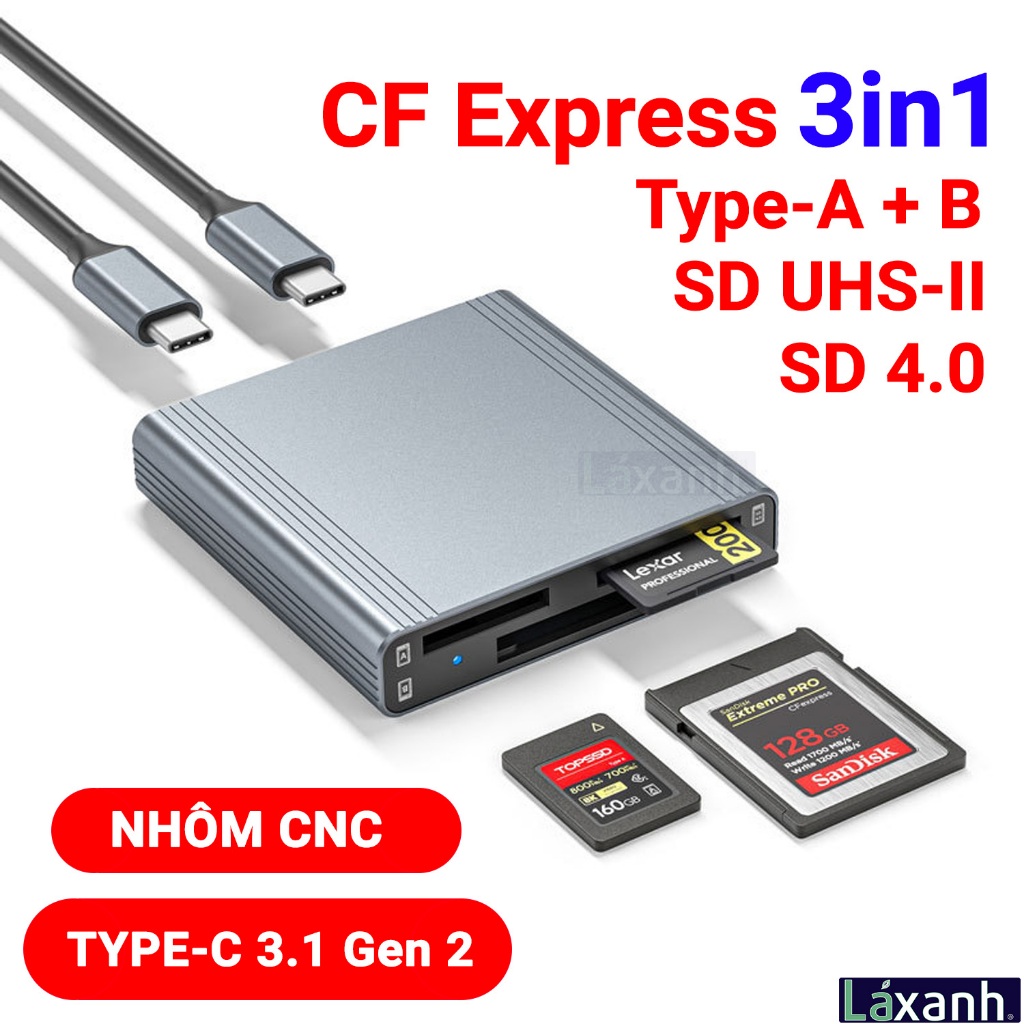 CF Express CFExpress CFe Type-A Type-B SD UHS-II UHS-2 4.0 USB 3.1 Gen2 ...