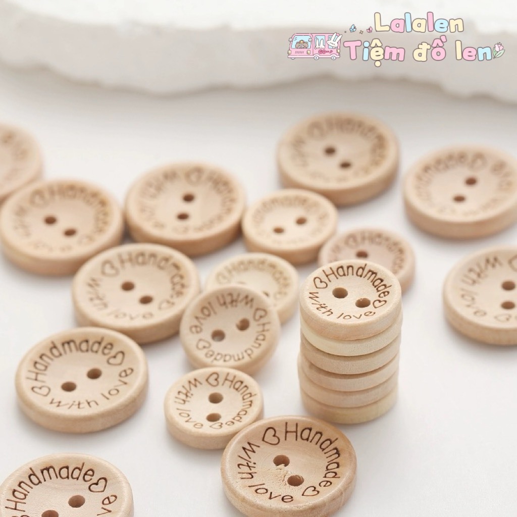 Handmade Wooden Button With Love DIY | Shopee Singapore