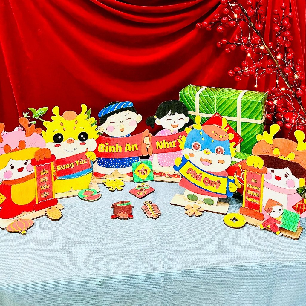 Wooden Cards CNY 2025 - Coloring Wooden Toys for Children - Gift CNY ...