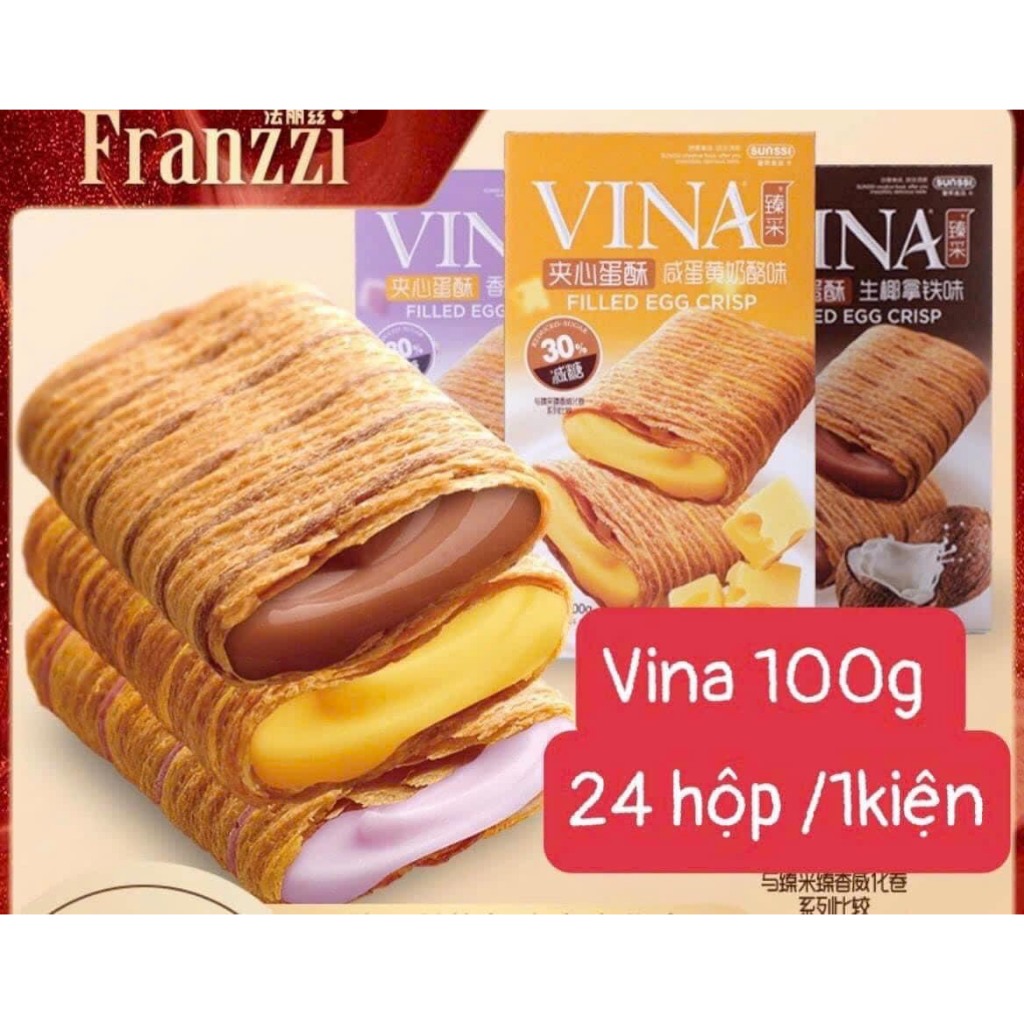 Franzzi Vina Filled Egg Crisp 100g box of many flavors Super cheap ...