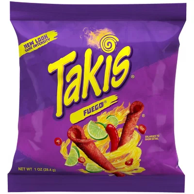 Takis Fuego Spicy and Sour Snack Rolls famous from the US flying Air ...