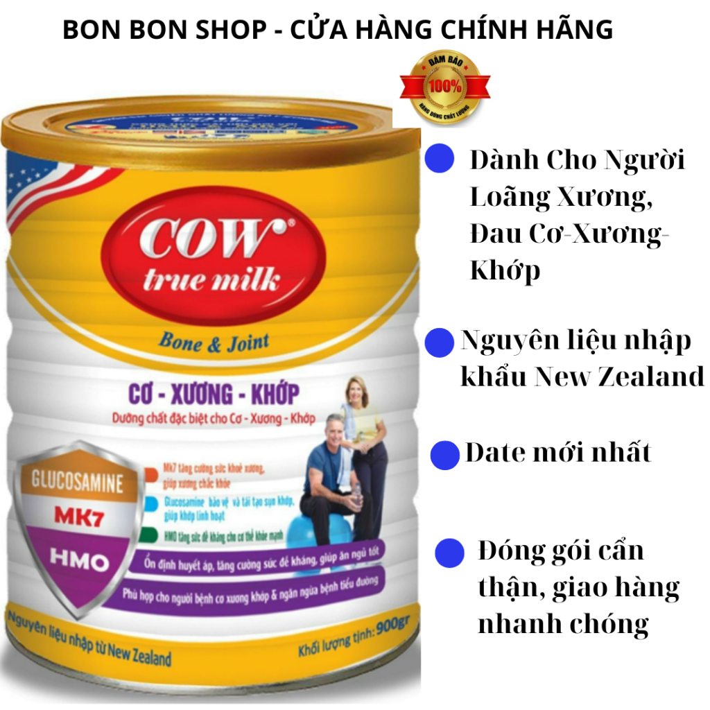 {New Date}(gift}combo of 2 Cans of Cow True Milk Muscle-Skeleton-Joint ...