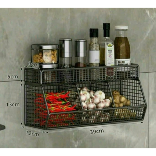 Kitchen Wall Shelf, Multi-Purpose Shelf With 3-Storey 2-Storey ...