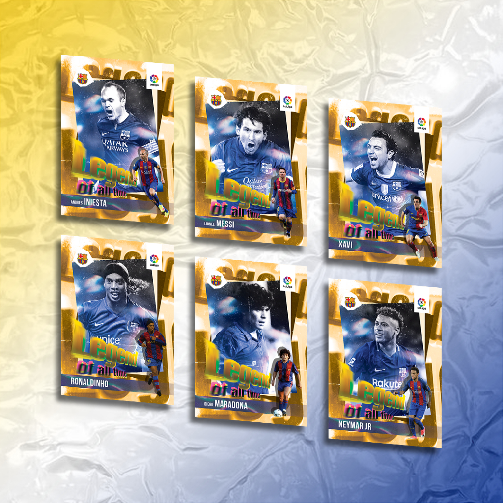 BARCELONA LEGEND OF ALL TIME Football Player Card | SKY LABELS | MESSI ...
