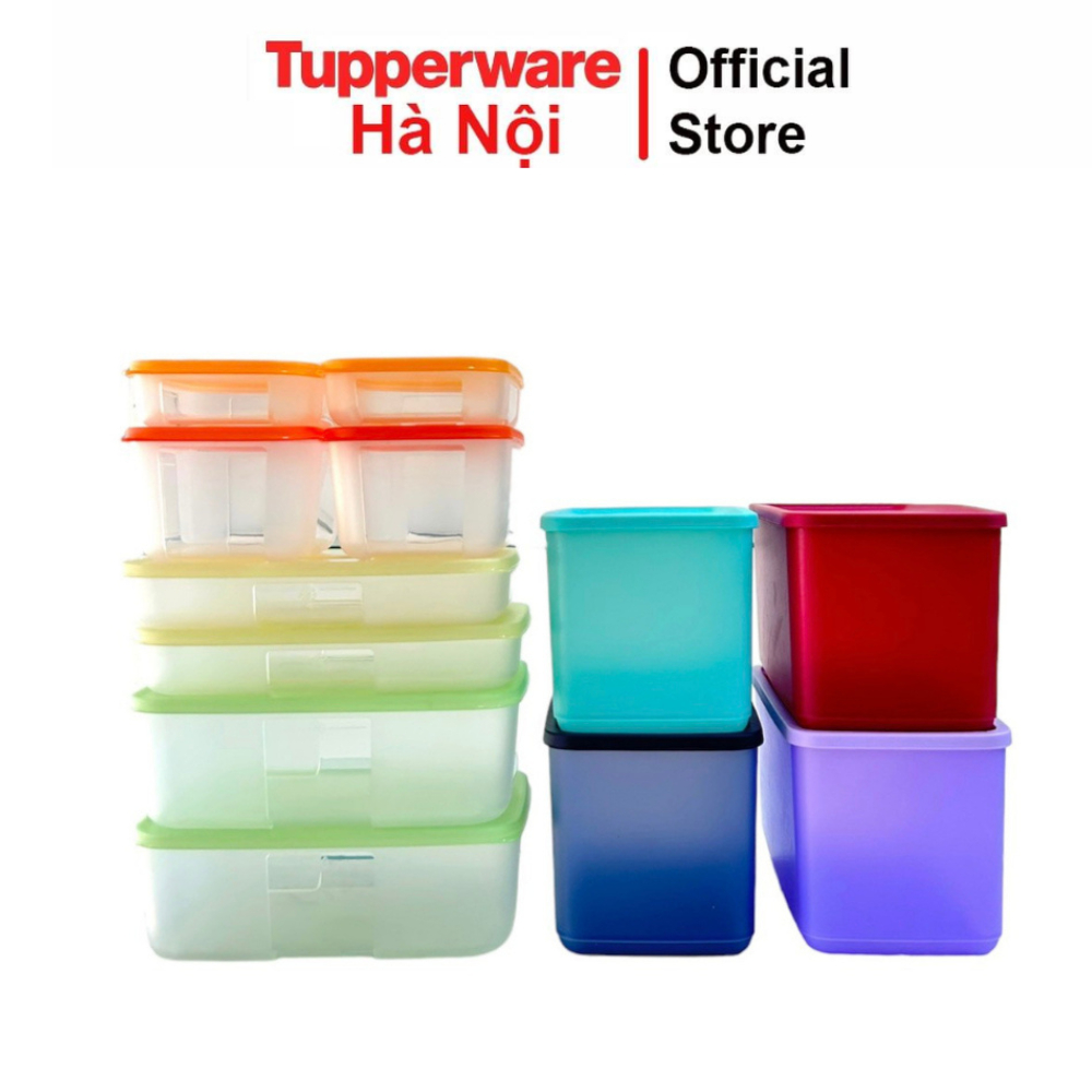 Colorful Funtastic Four freezer and cool storage box set (12 boxes ...