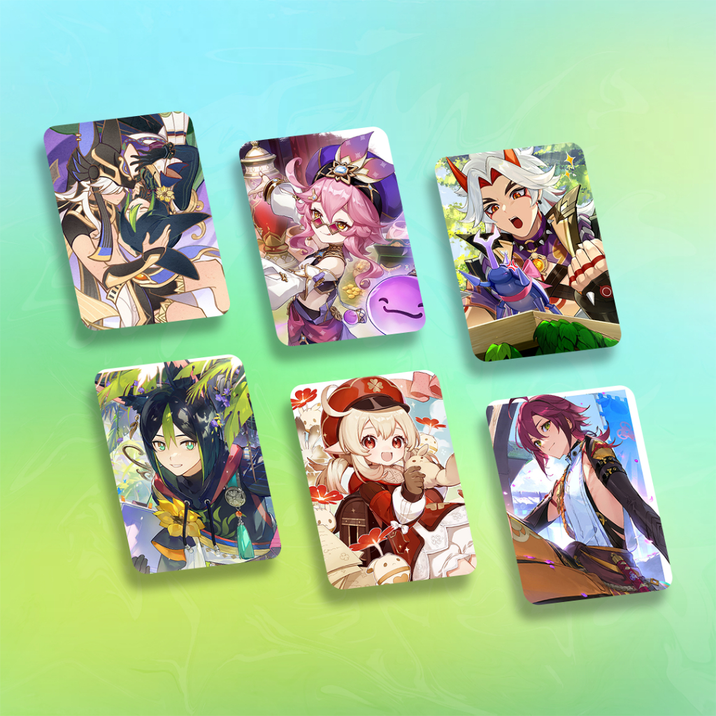 Genshin IMPACT, Corner BO CARD, Sara Beidou Tighnari Dori Gorou ...