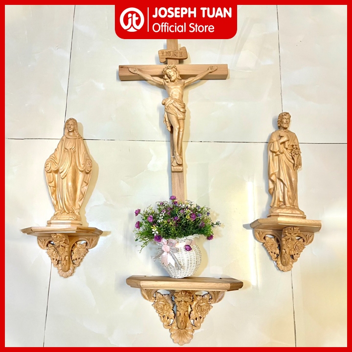 Complete set of Wooden Catholic Altar wall statues - Model BTCG-BO ...