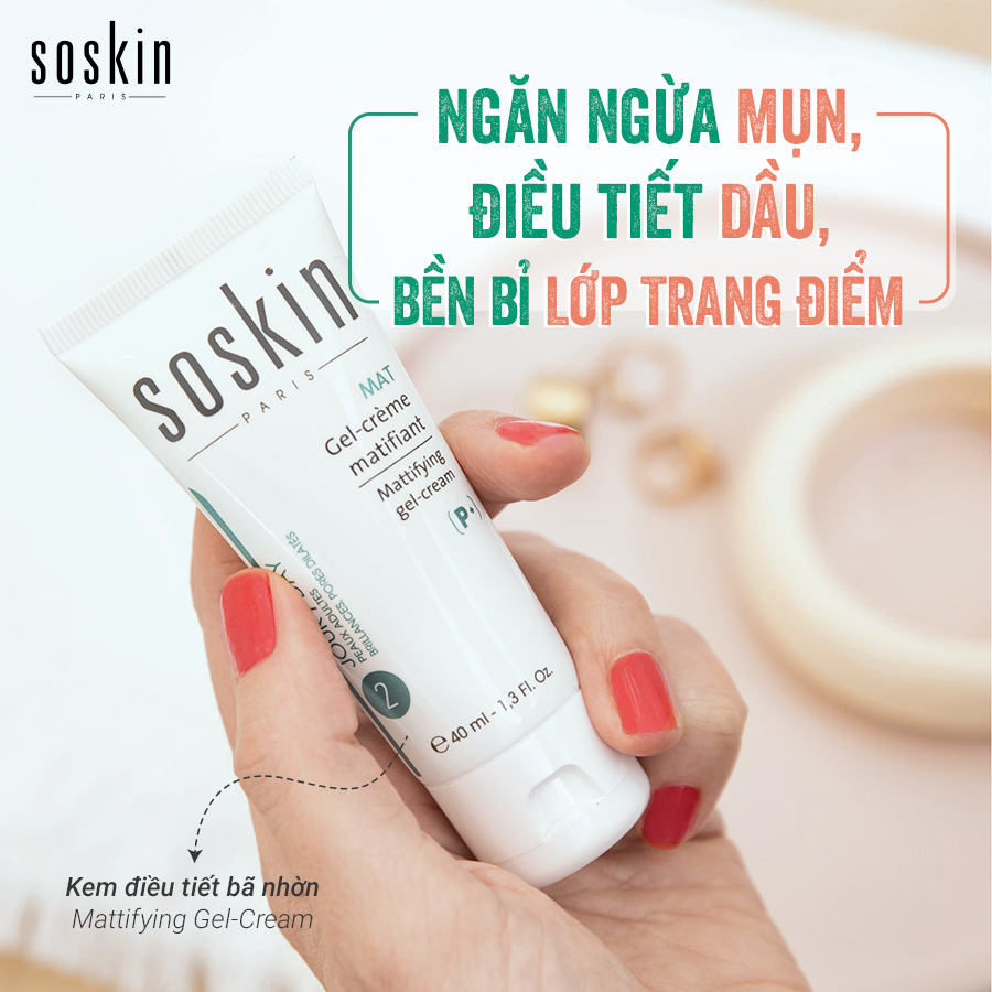 Soskin SOS044 Mattifying Gel Cream Oil Control and Oil Regulating Cream ...