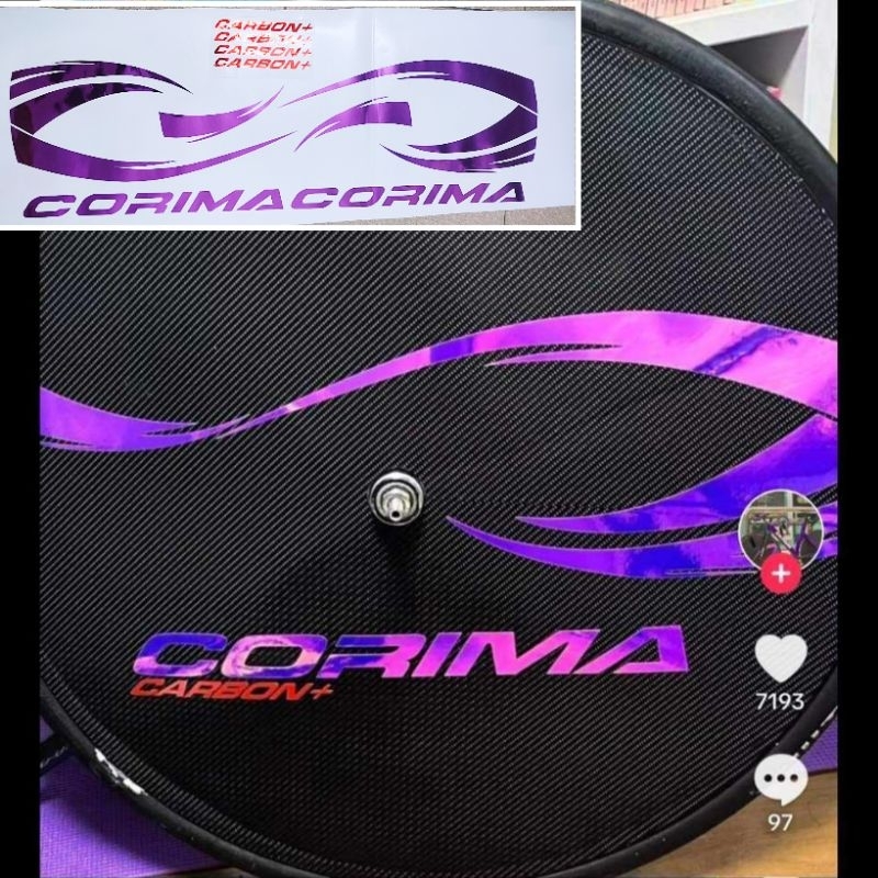 High quality purple chrome CORIMA sticker, 3 layers, waterproof, fade ...