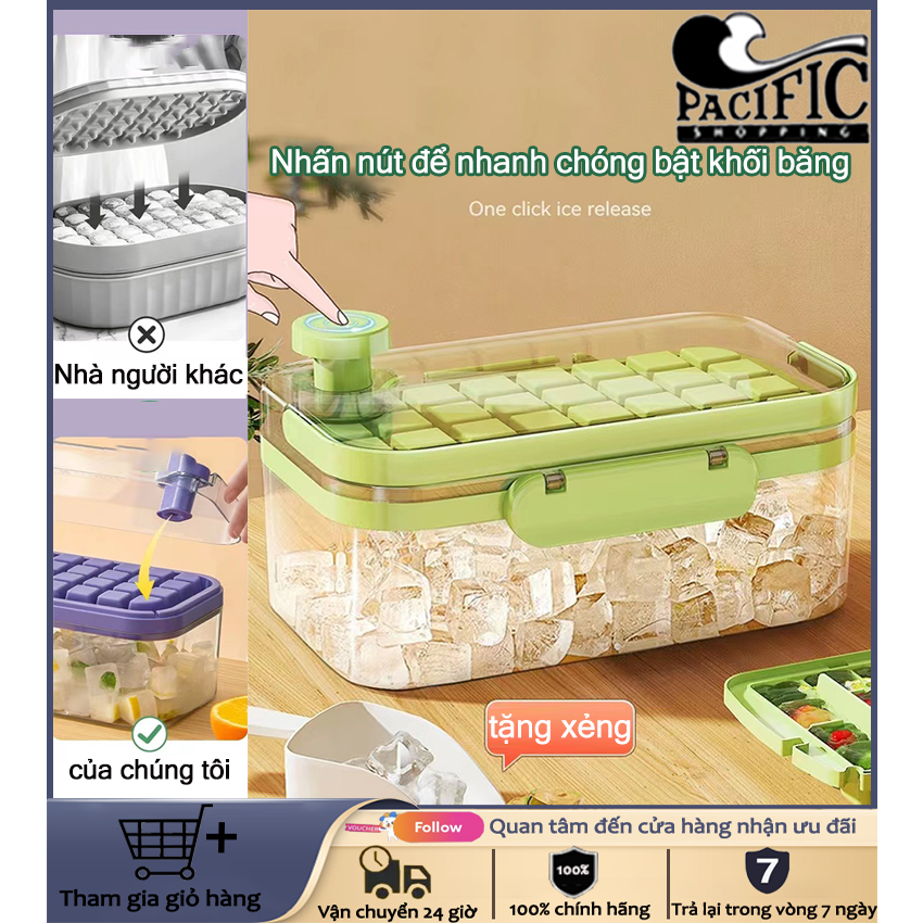 Pacific Family ice box, can make 64 ice cubes at the same time | Shopee ...