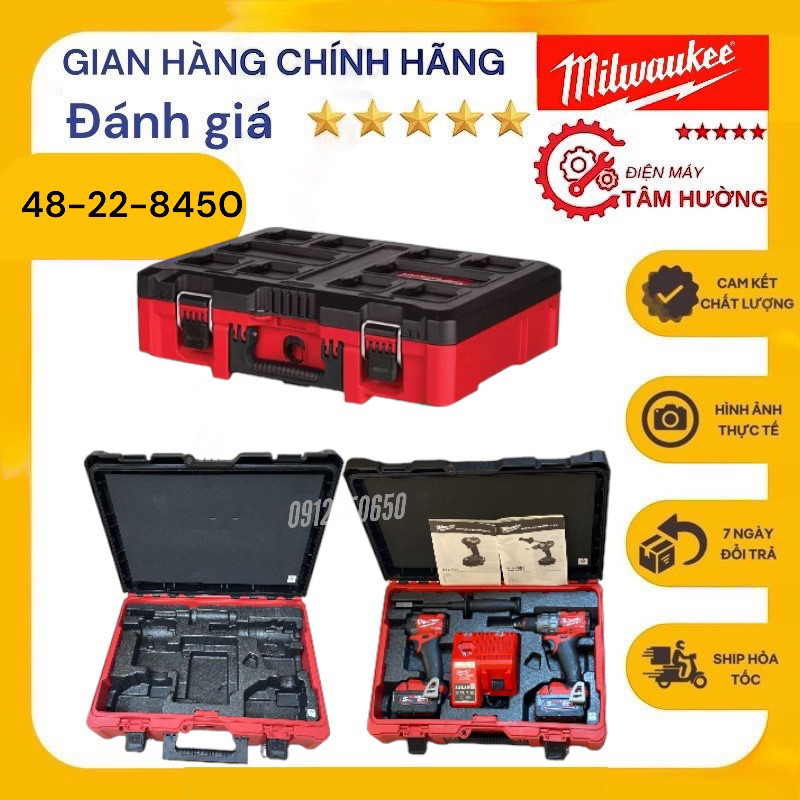 Milwaukee Packout Tool Box 48-22-8450 | Shopee Singapore