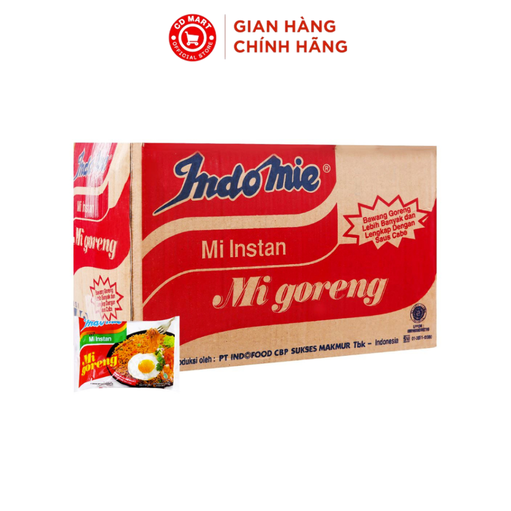 Box of 40 packs of Indomie Mi Goreng dry fried noodles special flavor ...