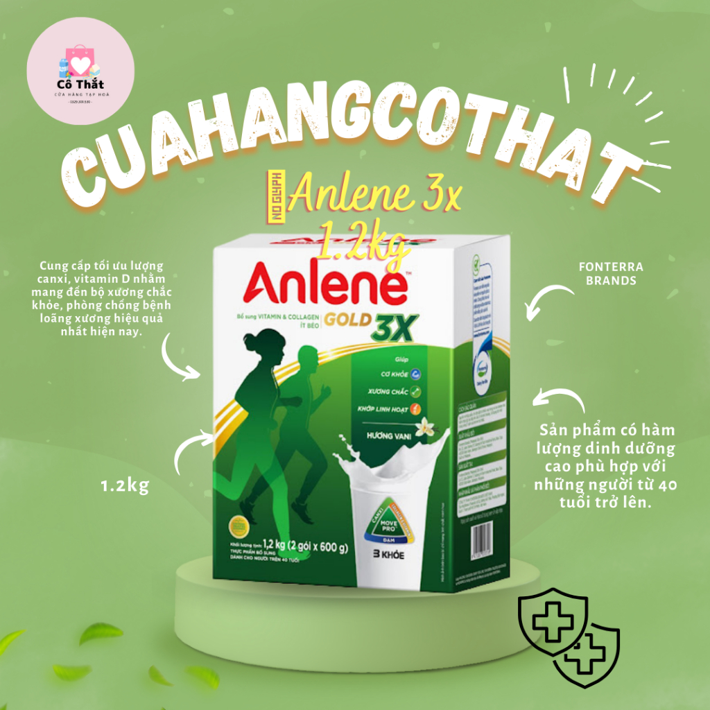 Anlene Gold Milk 3x Vanilla 1.2 Kg (from 40 years old and up) | Shopee ...