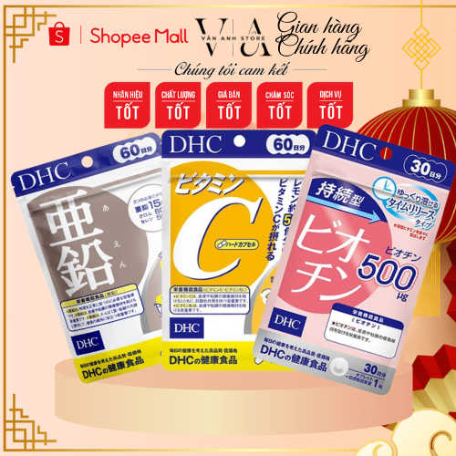 Dhc Oral Tablet Combo Zinc Supplement (60 Days) & Vitamin C (60 Days ...