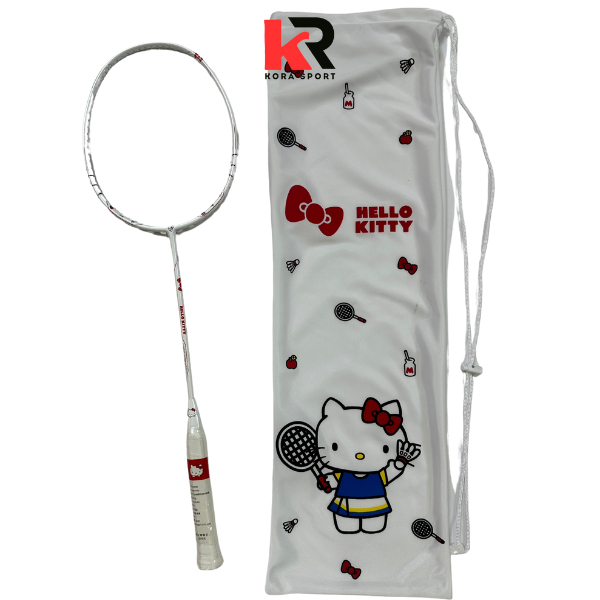 Hello Kitty Cartoon Badminton Racket, Badminton Racket 4U Stretch 10kg ...